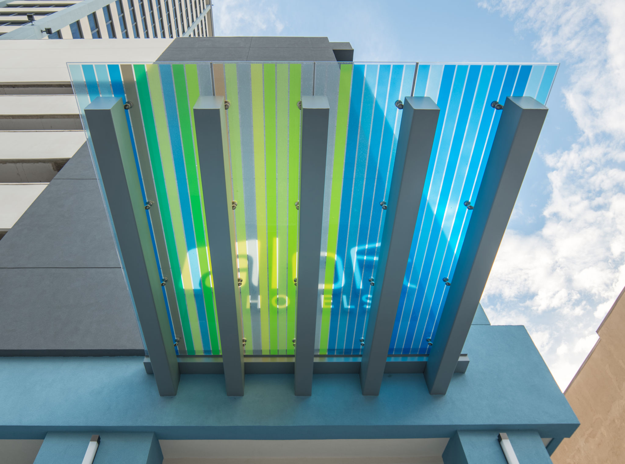 Aloft Hotel Canopy - Glass and Metal Craft